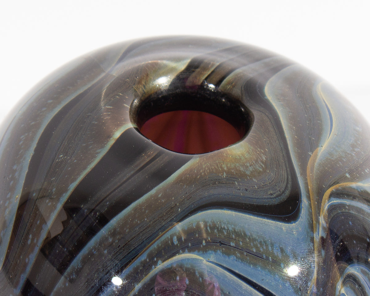 Donald Carlson Signed 1973 Art Glass Vase – Sheafer + King Modern