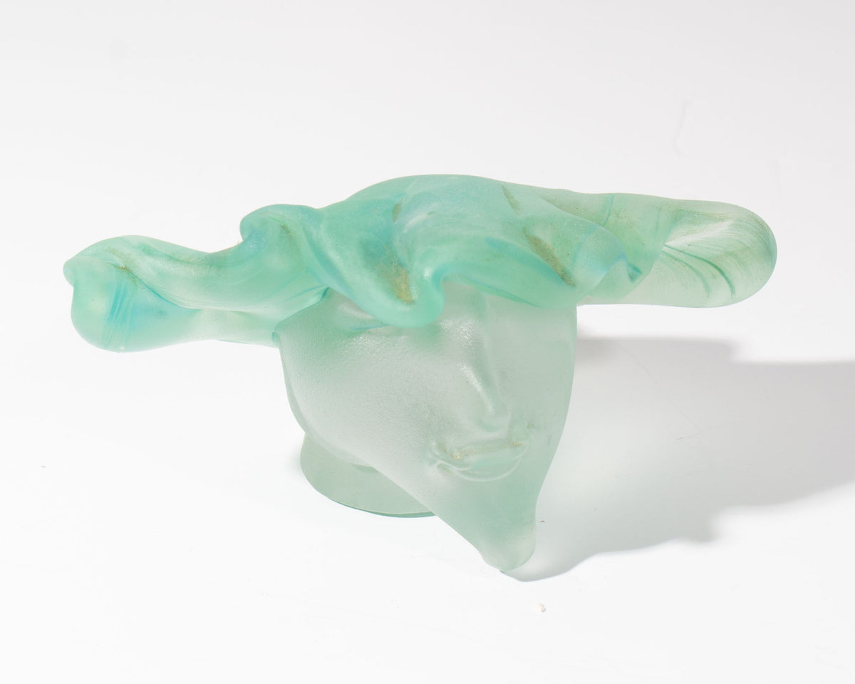 Stephen Fellerman and Clair Raabe 1997 Signed Art Glass Bust Sculpture ...